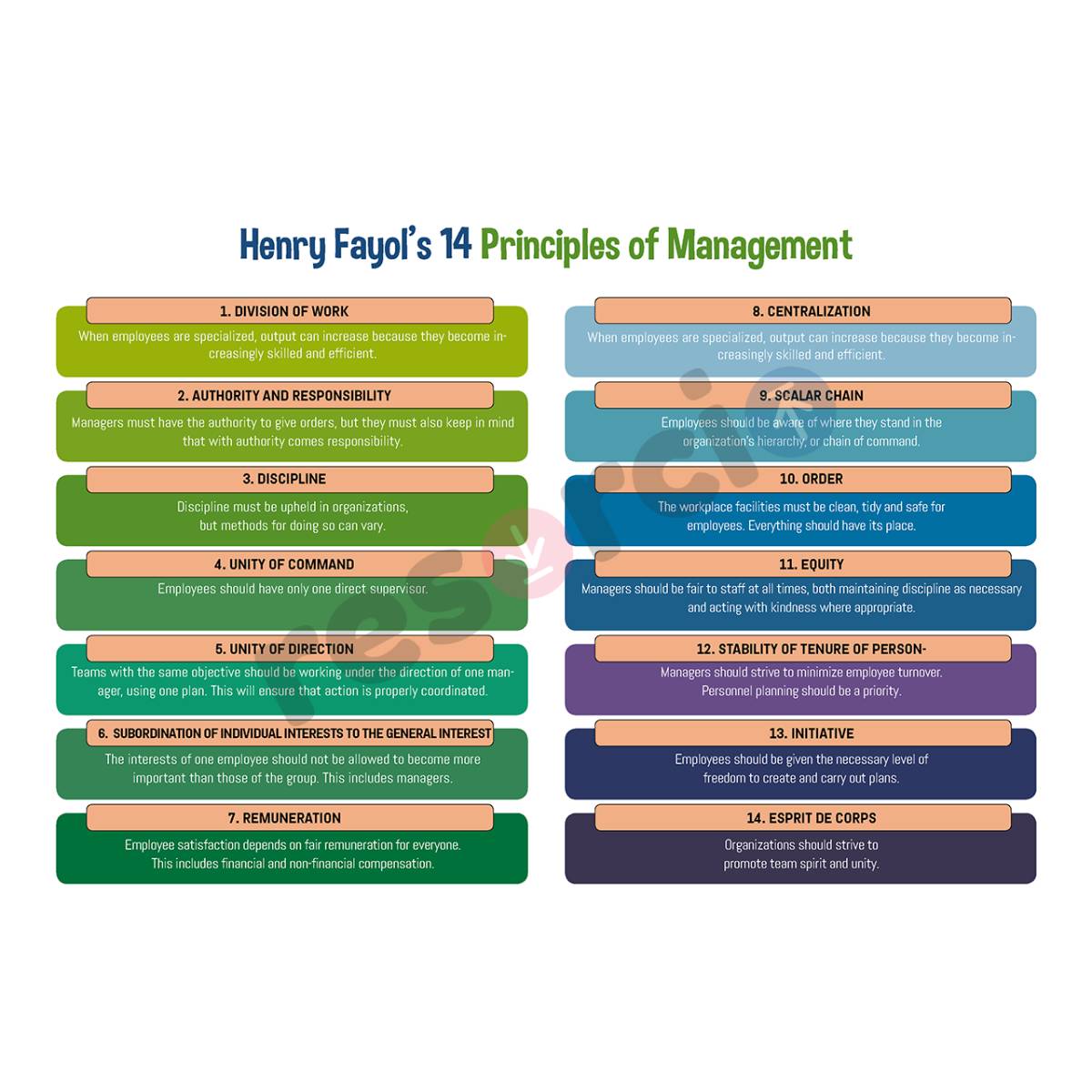 Henry Fayol's 14 Principles of Management - Template 36
