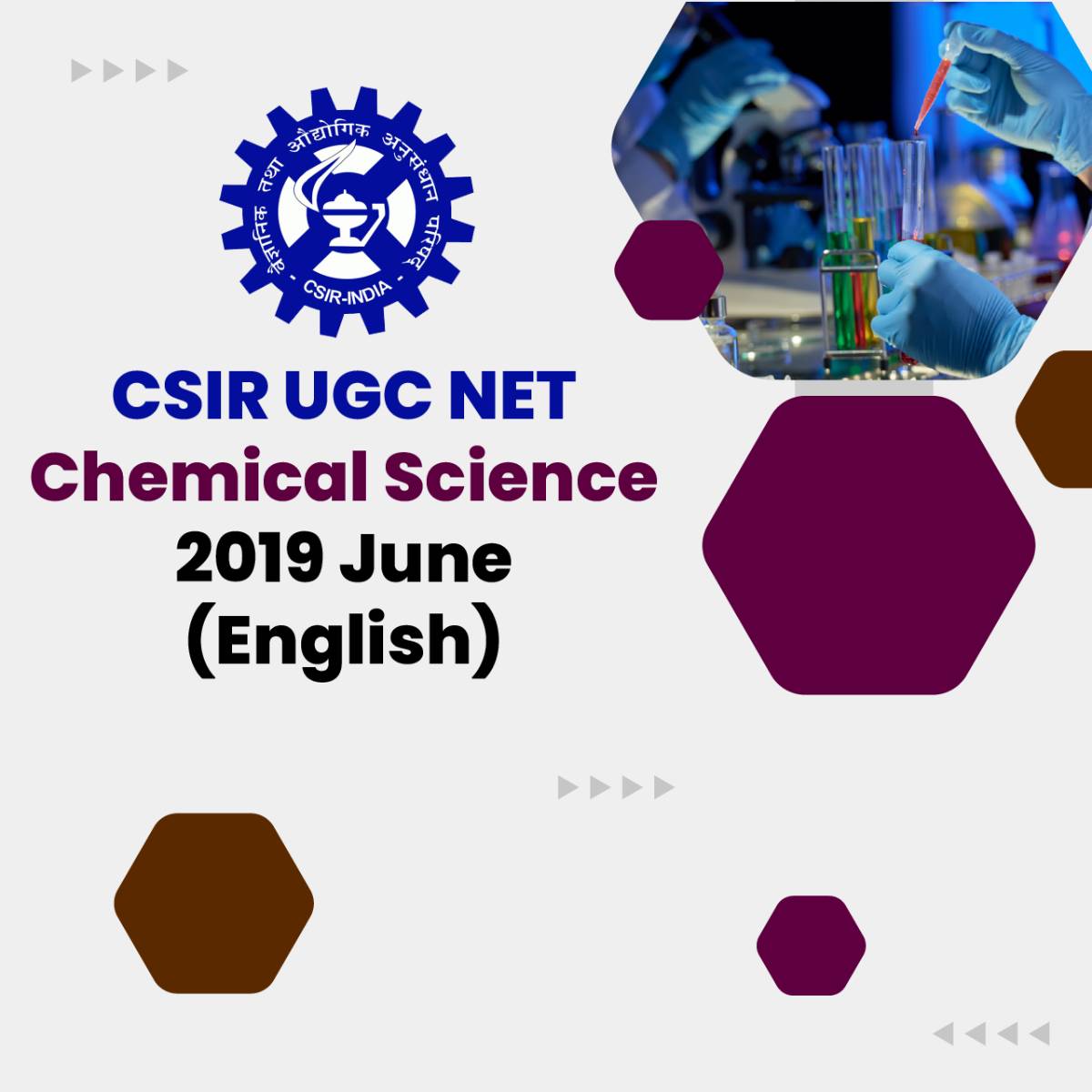 CSIR UGC-NET - Chemical Science 2019 June (English)