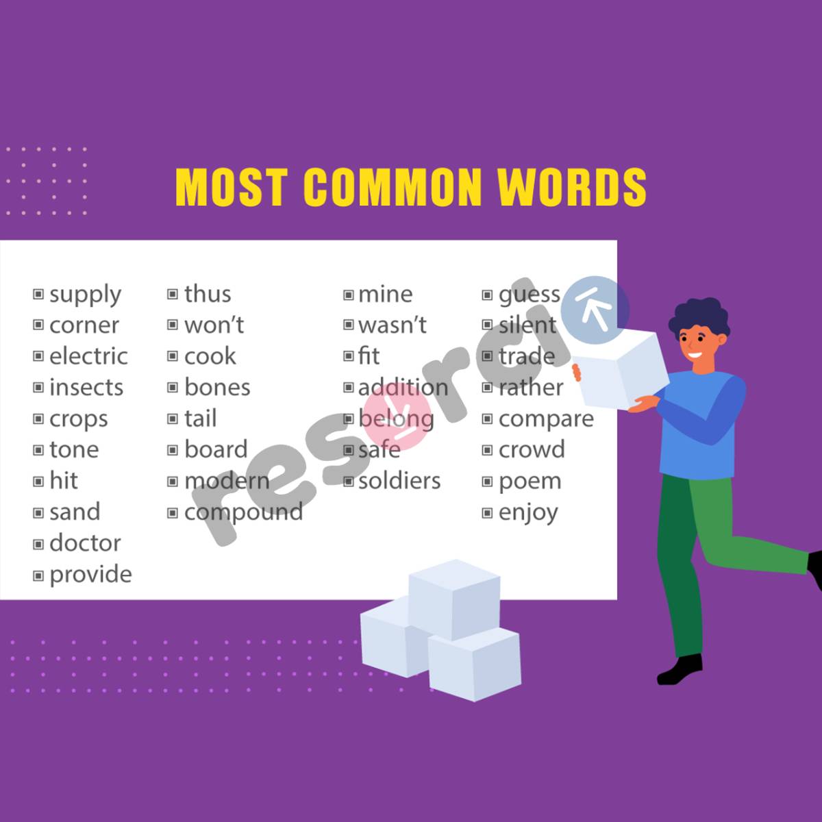 Most Common Words - Template 38