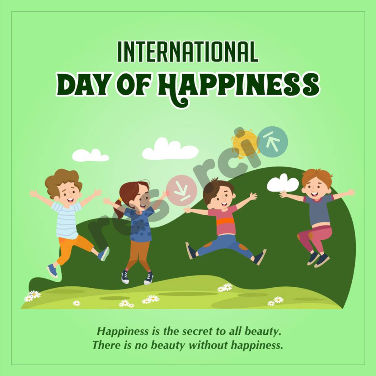 International Day of Happiness - Template 01