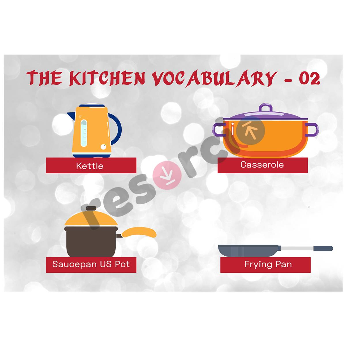 The Kitchen Vocabulary 02 - Template 01