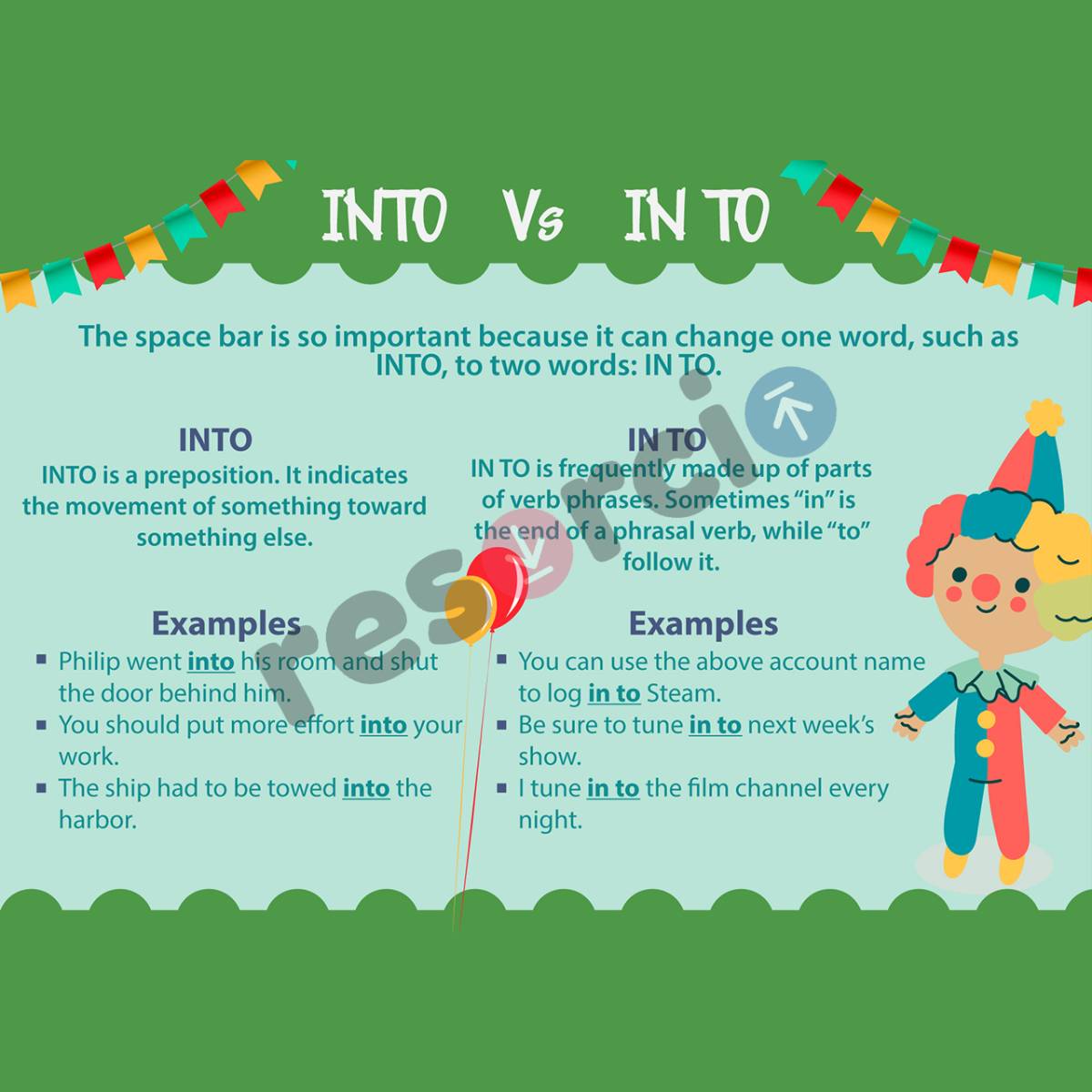 Into Vs In to - Template 03