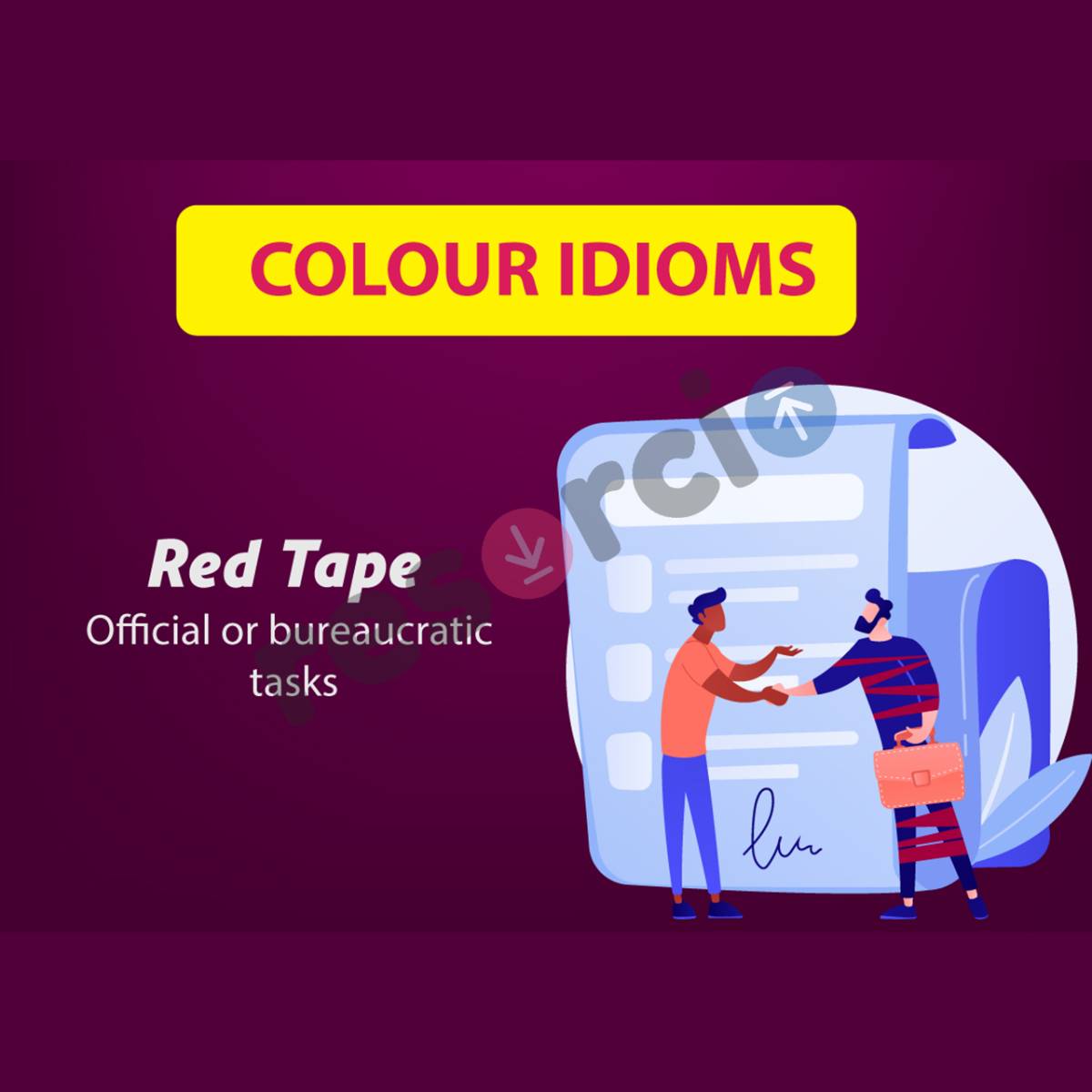Colour Idioms - Template - 28
