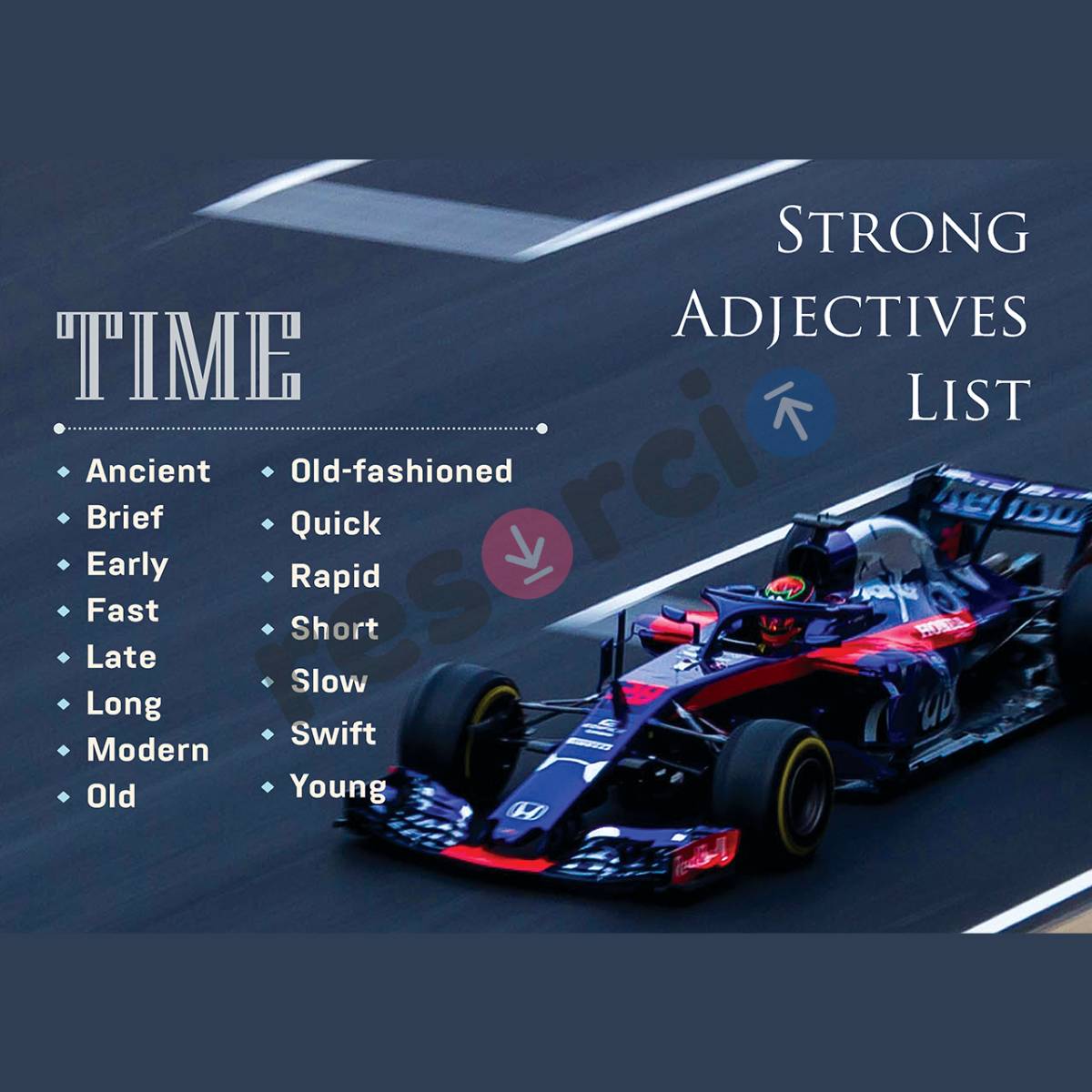 Strong Adjectives List - Time - 03