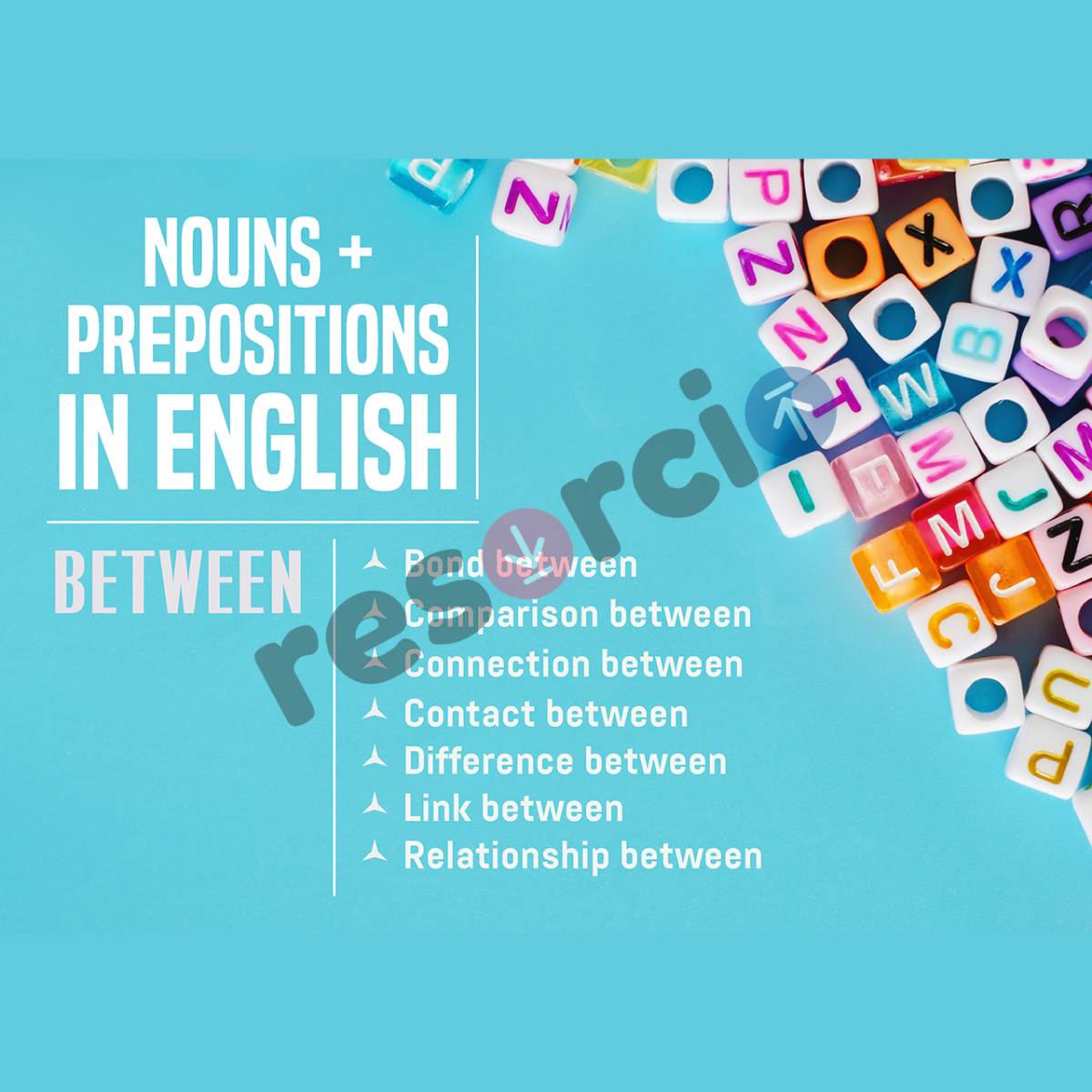 Nouns + Prepositions in English -Between - 02