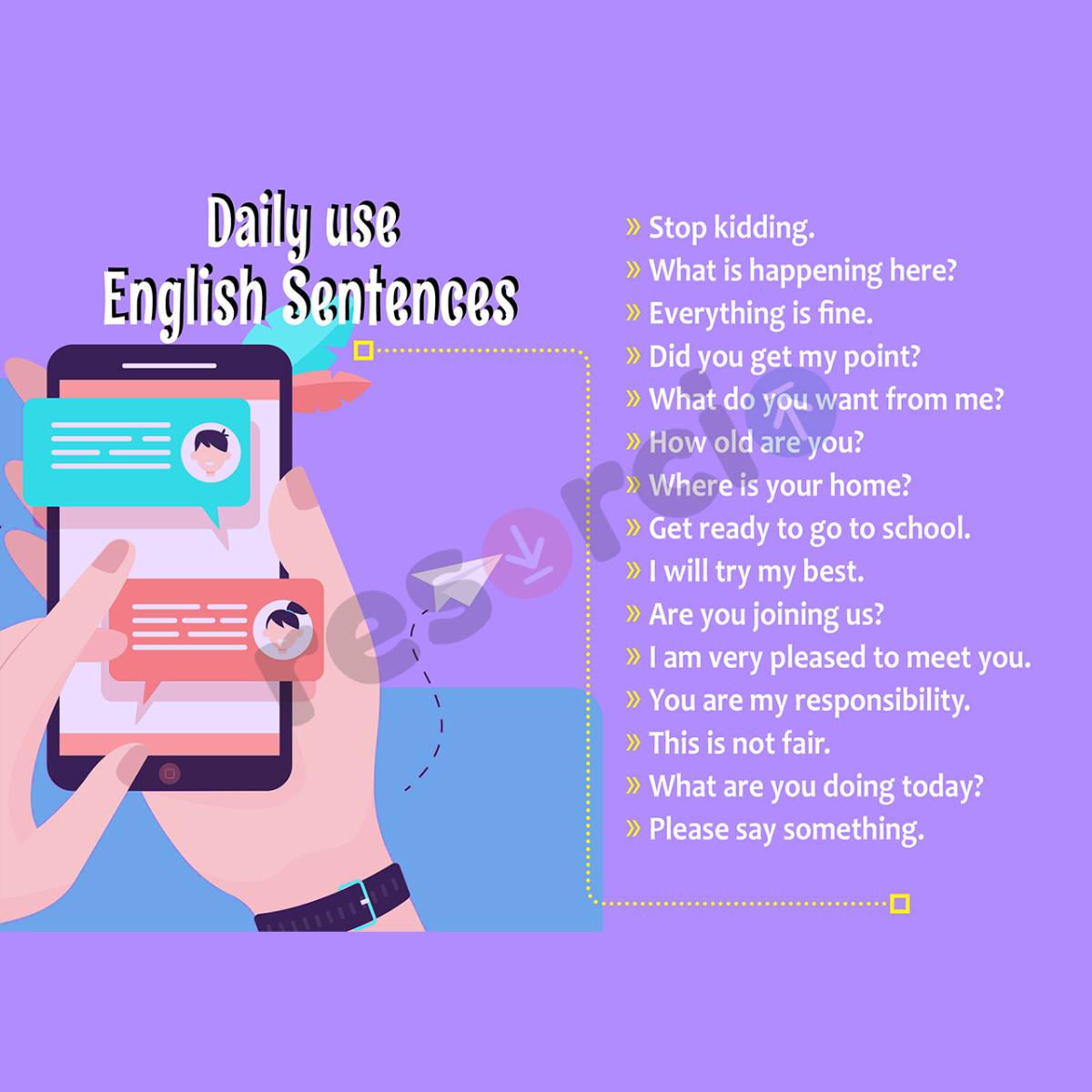 Daily Use English Sentences Template 24 Daily Use English Sentences Template 24