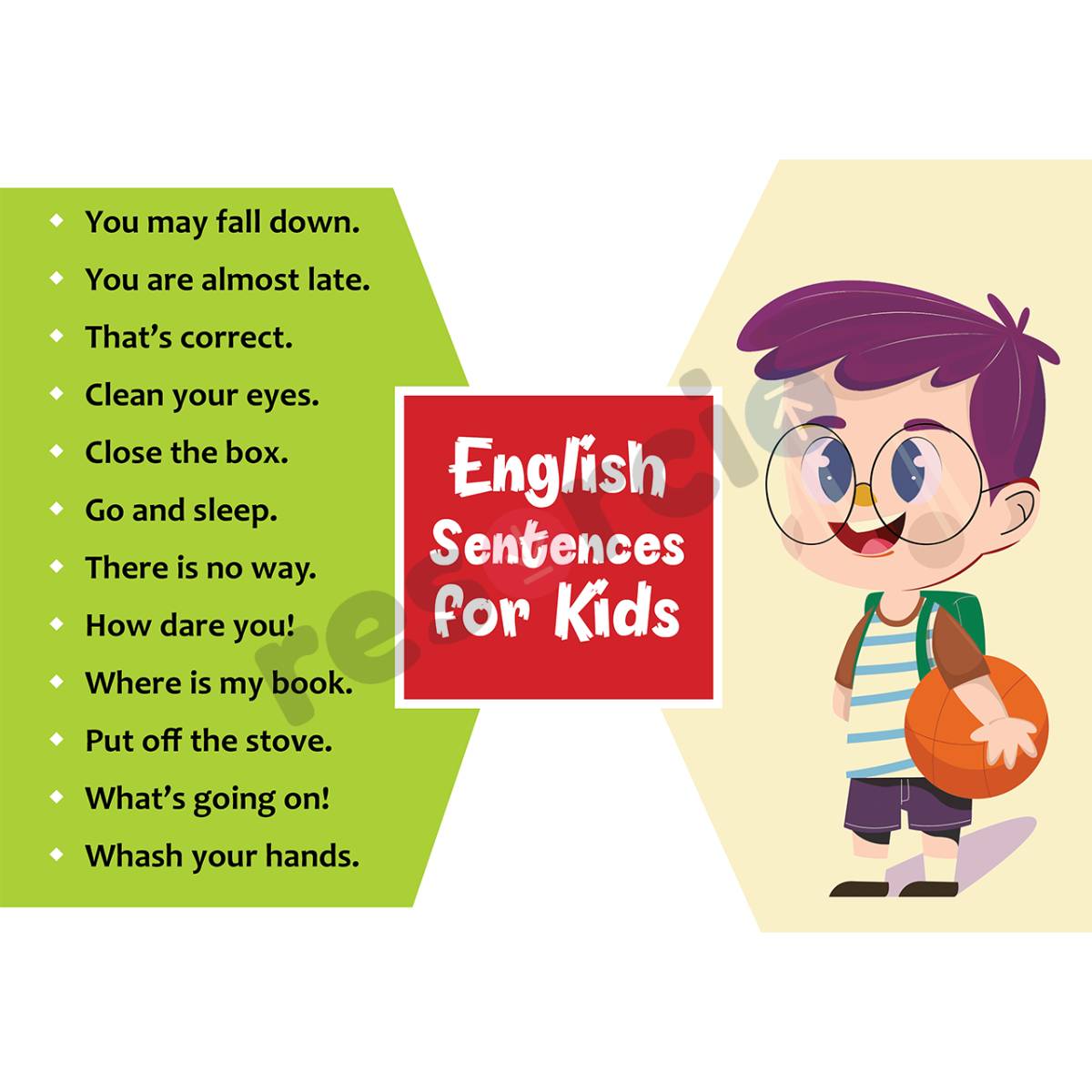 English Sentences for Kids - Template 02