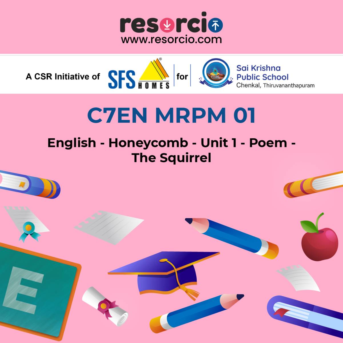 C7EN MRPM 01 - English - Honeycomb - Unit 1 - Poem - The Squirrel