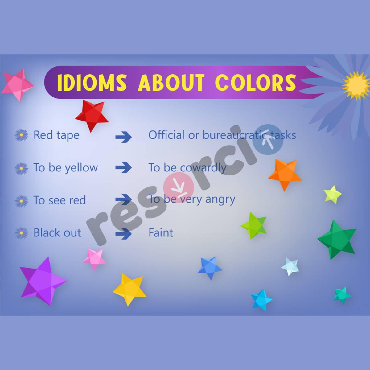 Colour Idioms - Template - 29
