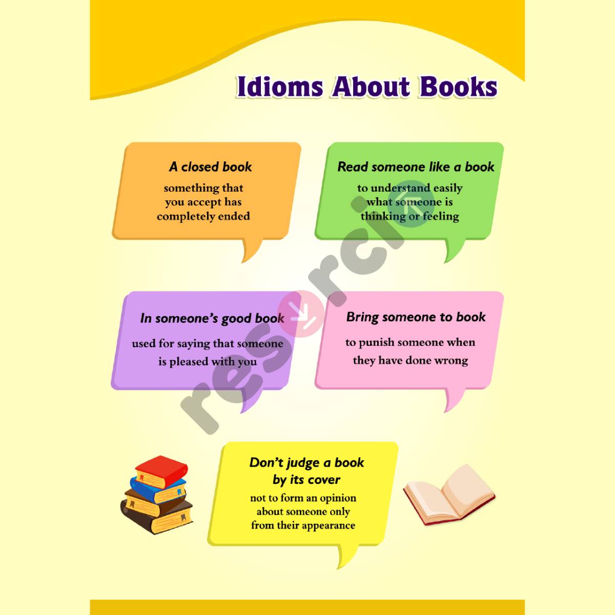 Idioms About Books - Template 01