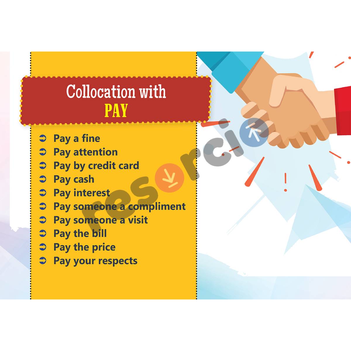 Collocations With Pay - Template 01
