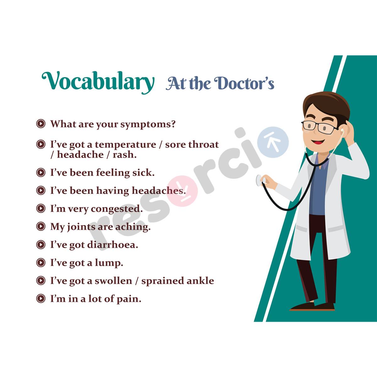 Vocabulary at the Doctor's - 03